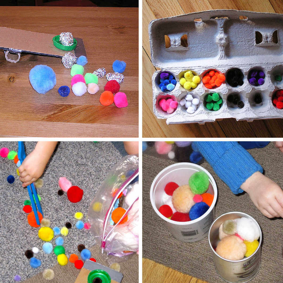 10 Ways To Use Pom Poms in Kid Activities