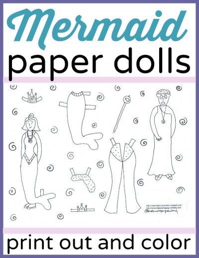 Exclusive Mermaid Paper Dolls Printable