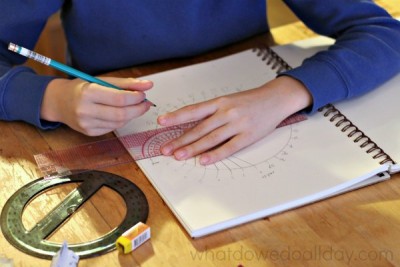 Parabolic Curve Math Art Project
