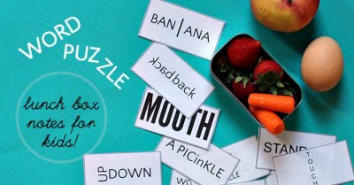 Word Puzzle Lunch Box Notes: "Wuzzles"