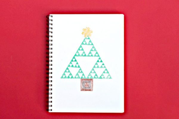 Sierpinski Fractal Triangle: Holiday Math Art for Kids