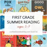 1st Grade Summer Reading List for 5-7 Year Olds