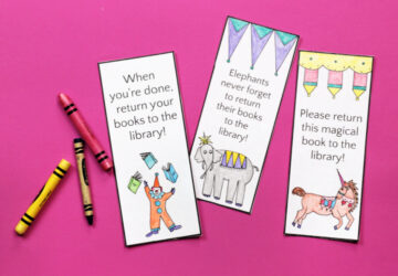 Library Bookmarks with a Circus Theme!