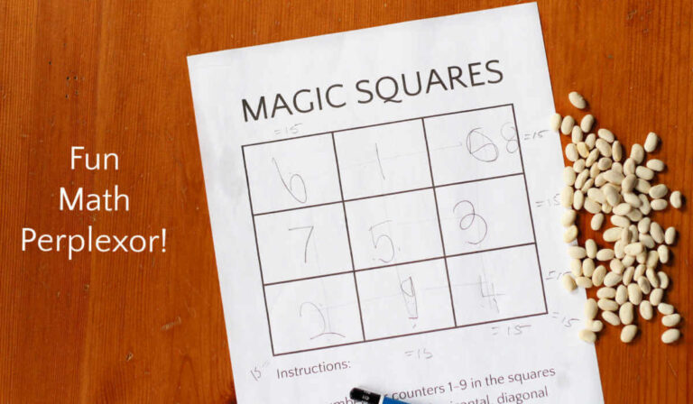 Magic Squares Math Puzzle (3x3 Version)