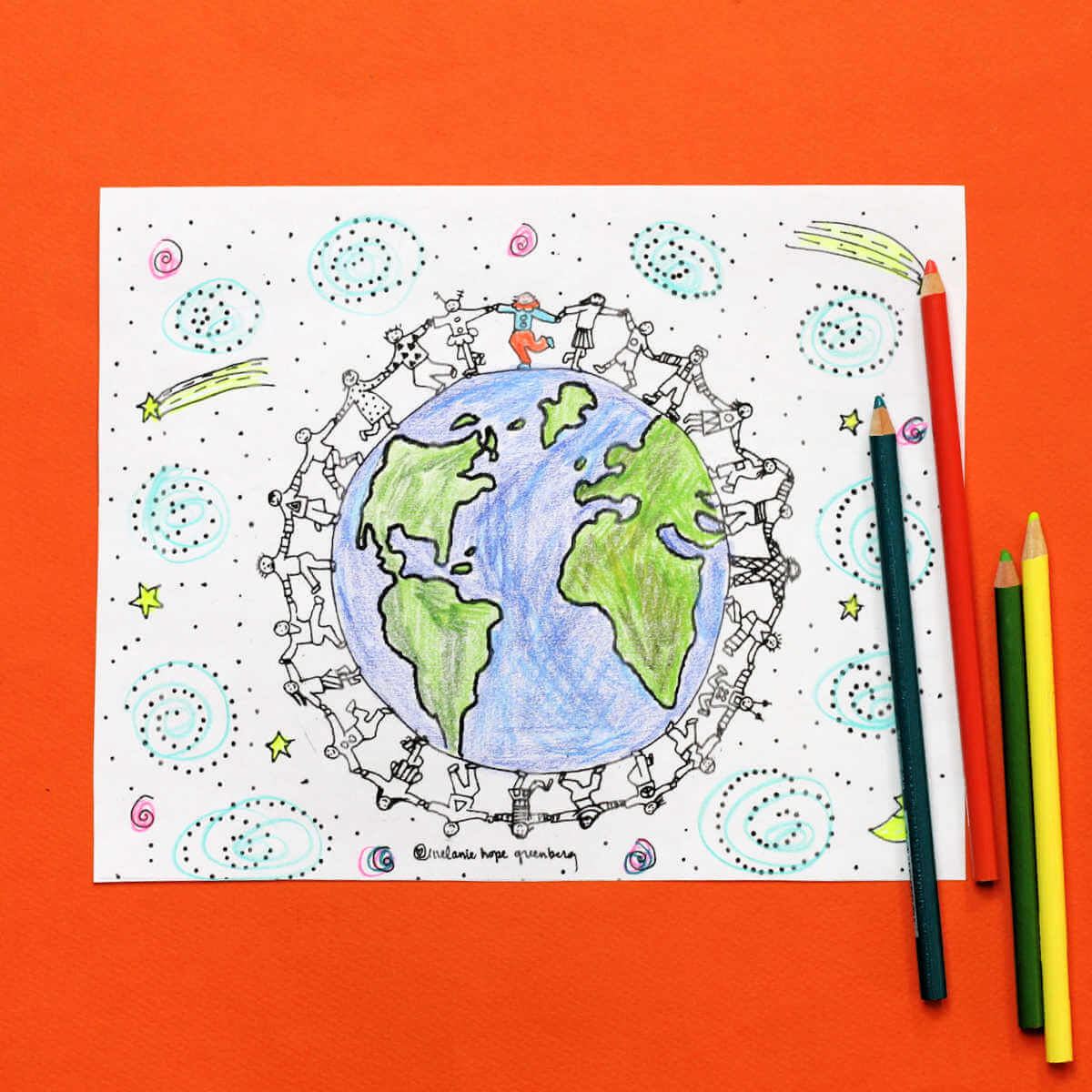 Children Around the World Coloring Page